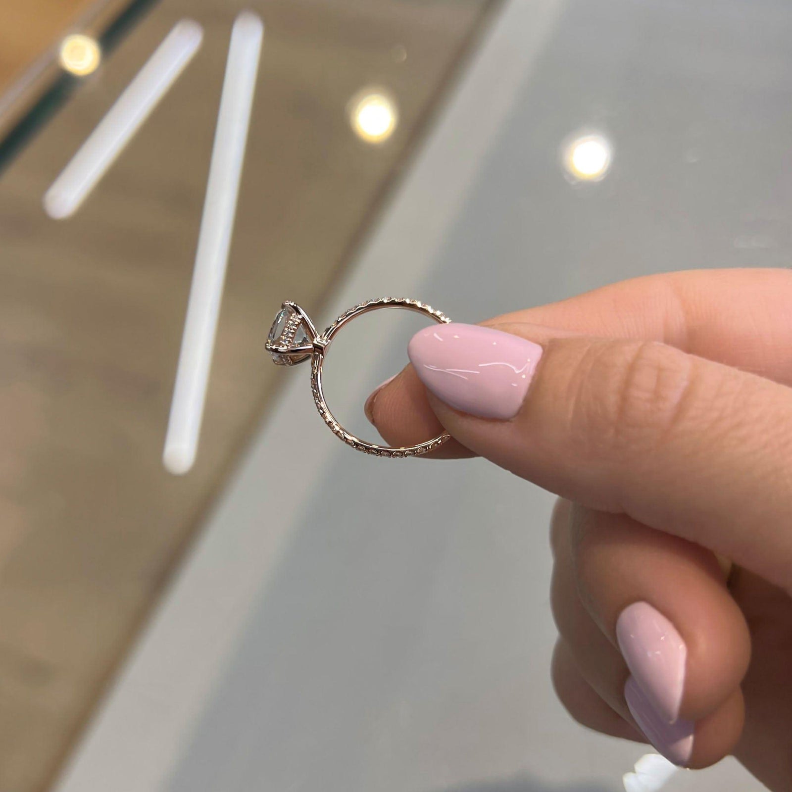 Emmy Hidden Halo 1.90ct Cushion Cut Lab Grown Diamond Engagement Ring ...
