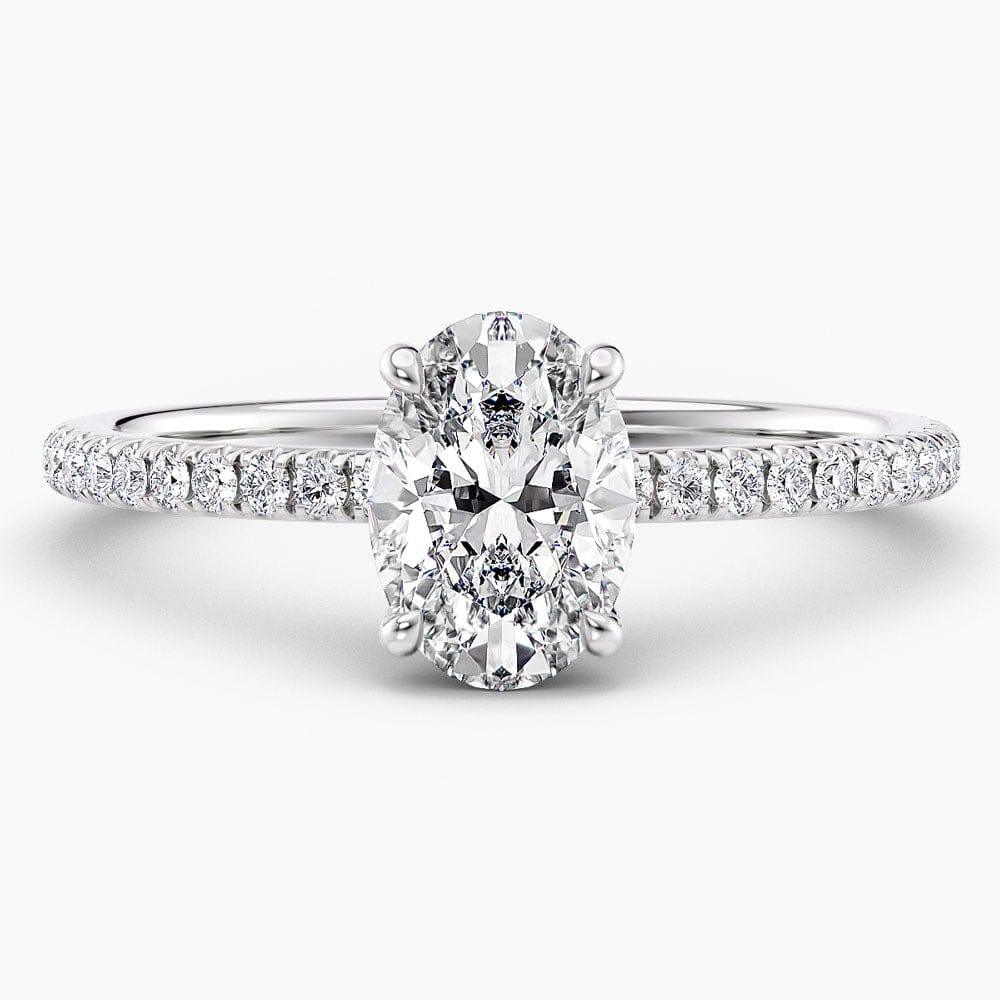 Jolene Hidden Halo 1.30ct Oval Cut Lab Grown Diamond Engagement Ring ...