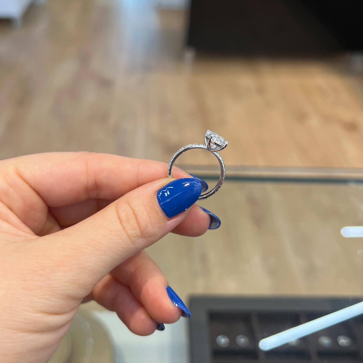 Ayden Classic 2.30ct Oval Cut Lab Grown Diamond Engagement Ring 14k ...