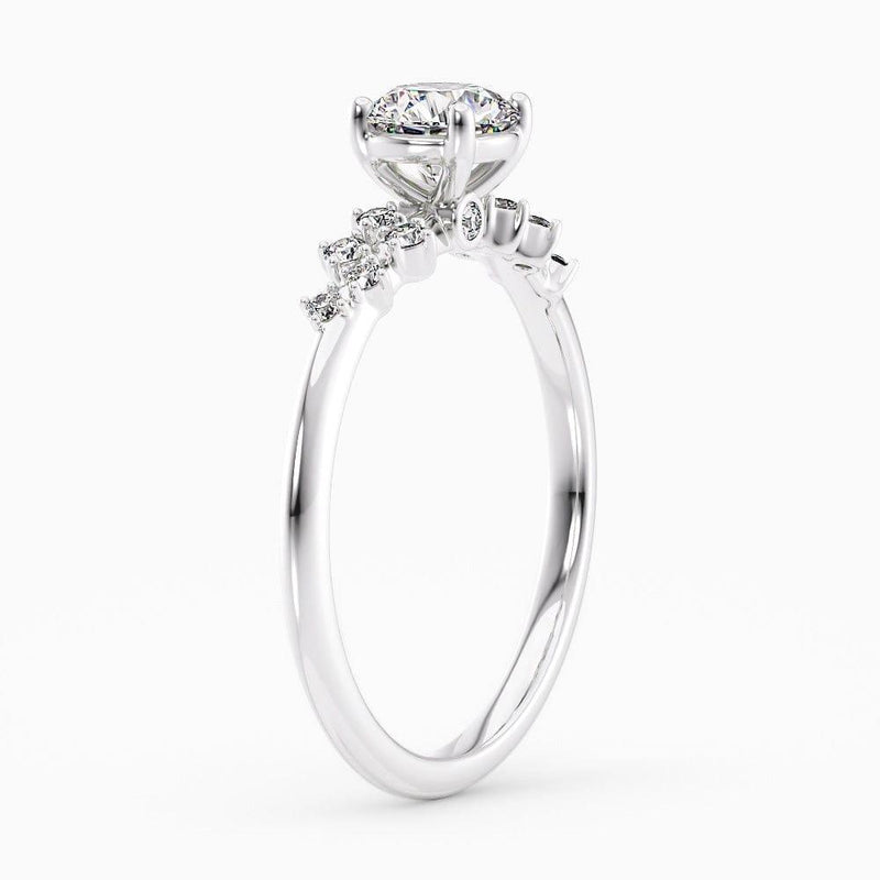 Brielle Snowdrift 1.25ct Round Cut Lab Grown Diamond Engagement Ring ...